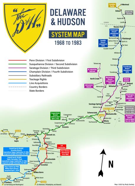 D&H System Map - 1968 to 1981, from The D&H to New England & Canada ...