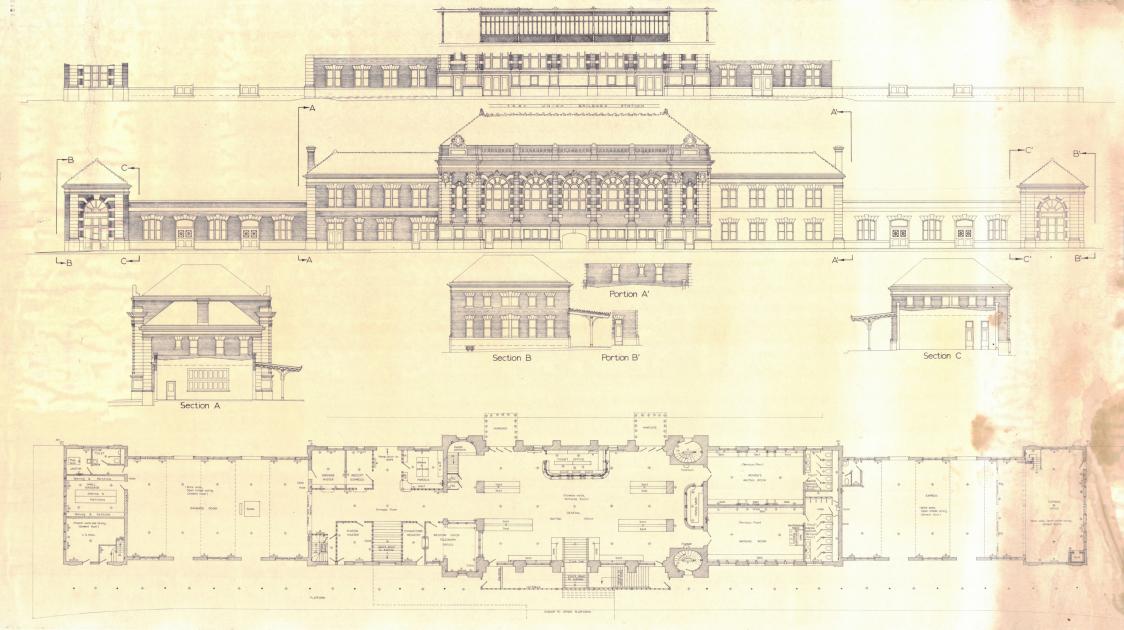 Troy Union Station diagram, drawn by Tony Steele, undated | Delaware ...