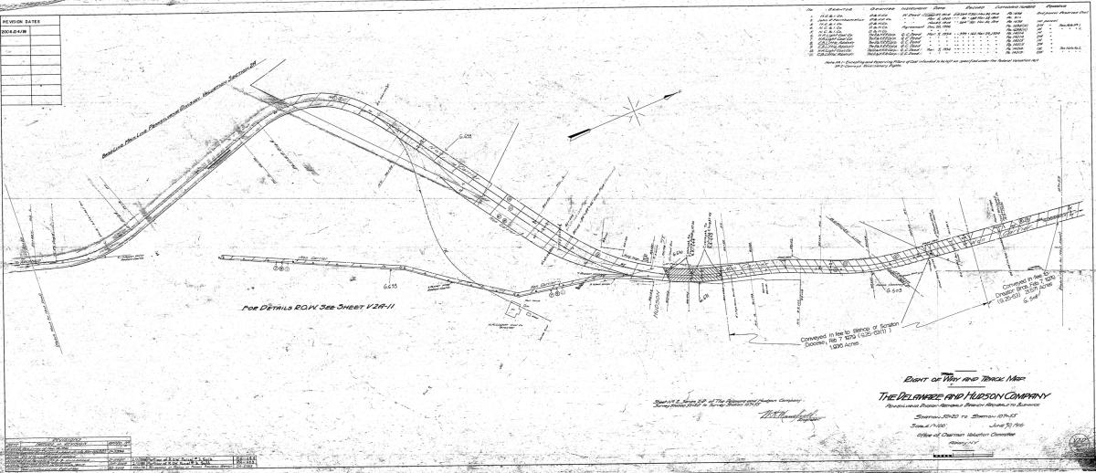 1916 D&H Track Chart: Pennsylvania Div Archbald Branch, Map 02, Station ...