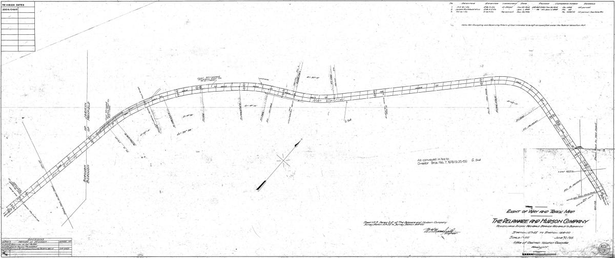 1916 D&H Track Chart: Pennsylvania Div Archbald Branch, Map 03, Station ...