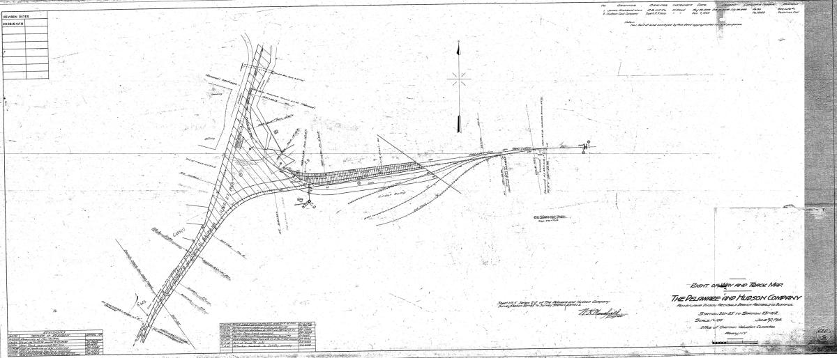1916 D&H Track Chart: Pennsylvania Div Archbald Branch, Map 05, Station ...
