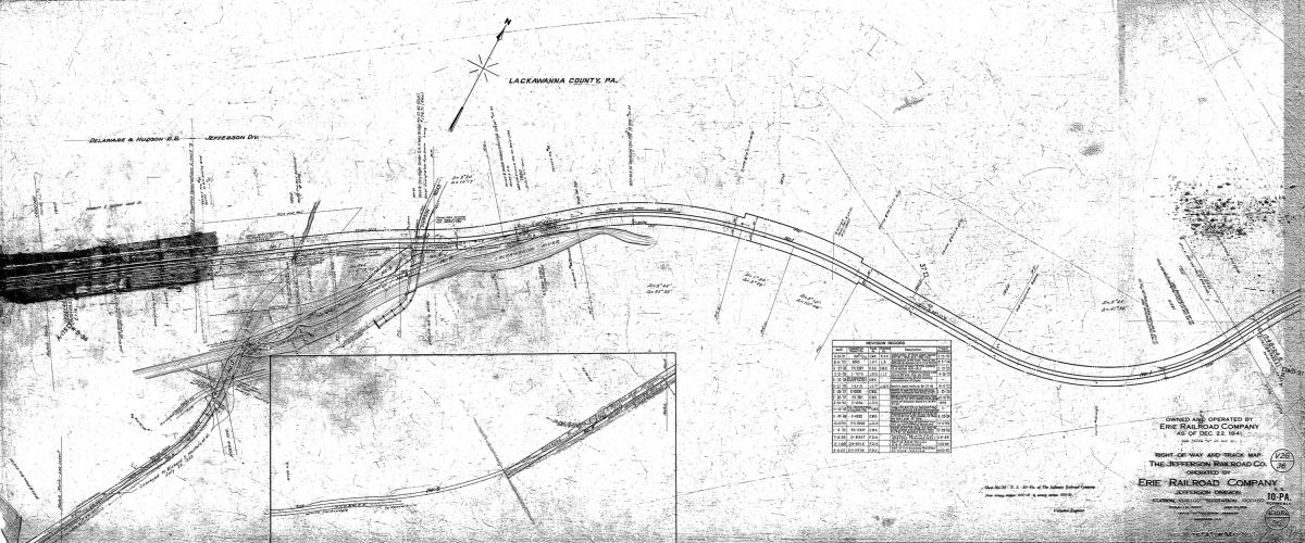 1916 Erie Track Map: Future D&H Pennsylvania Div Main Line, Map 36 ...