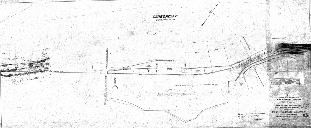 1916 Erie Track Map: Future D&H Pennsylvania Div Main Line, Map 37 ...
