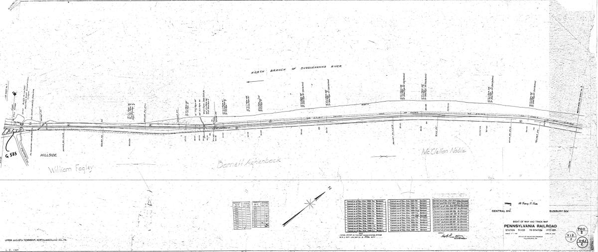 PRR Right of Way and Track Map: Sunbury Div, Future D&H Pennsylvania ...