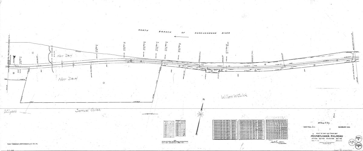 PRR Right of Way and Track Map: Sunbury Div, Future D&H Pennsylvania ...