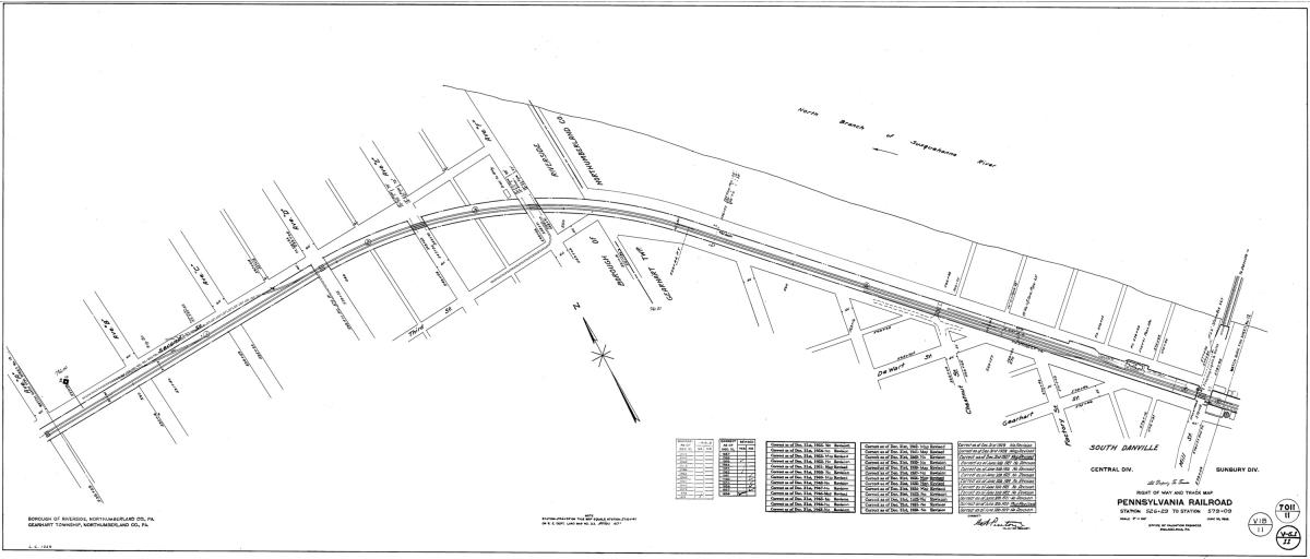 PRR Right of Way and Track Map: Sunbury Div, Future D&H Pennsylvania ...