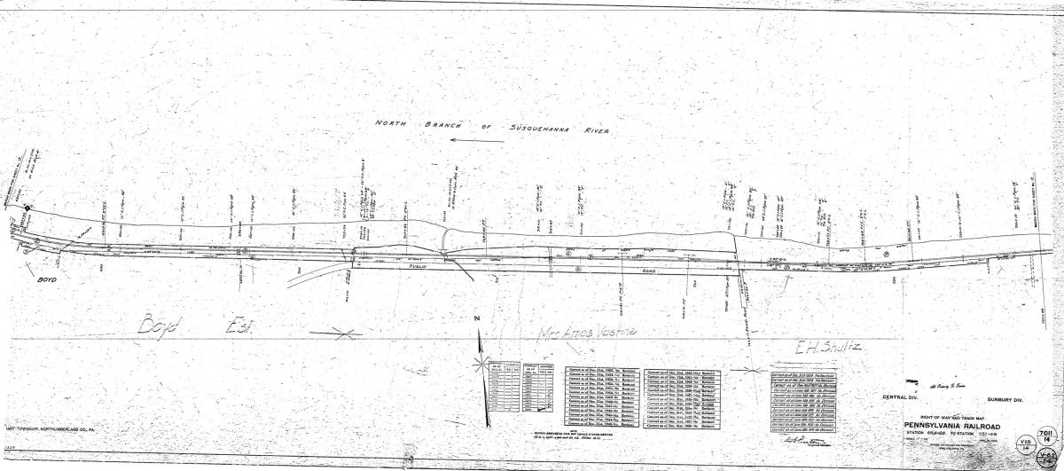 PRR Right of Way and Track Map: Sunbury Div, Future D&H Pennsylvania ...