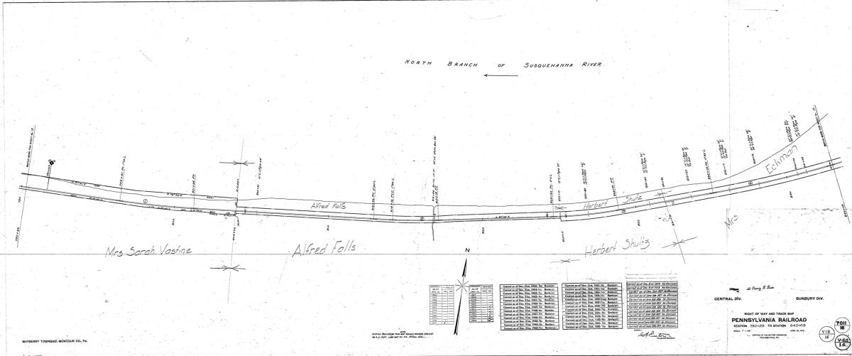 PRR Right of Way and Track Map: Sunbury Div, Future D&H Pennsylvania ...