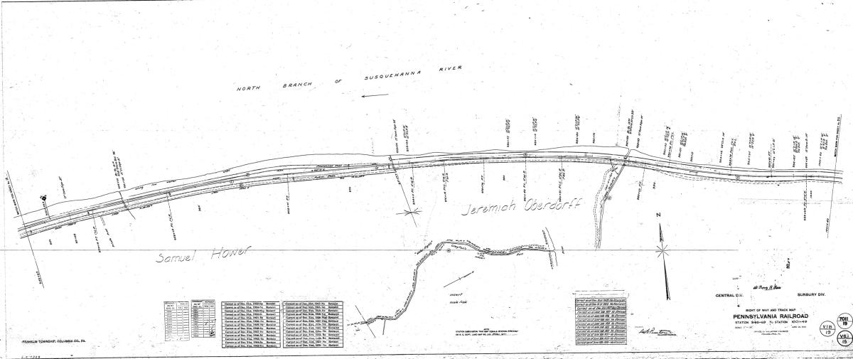 PRR Right of Way and Track Map: Sunbury Div, Future D&H Pennsylvania ...