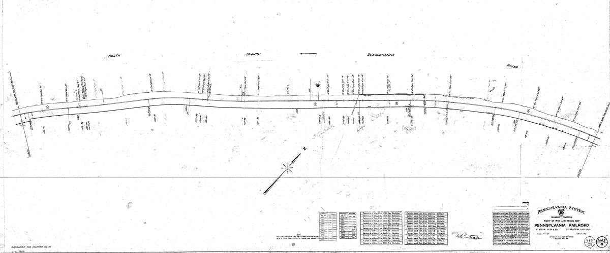 PRR Right of Way and Track Map: Sunbury Div, Future D&H Pennsylvania ...