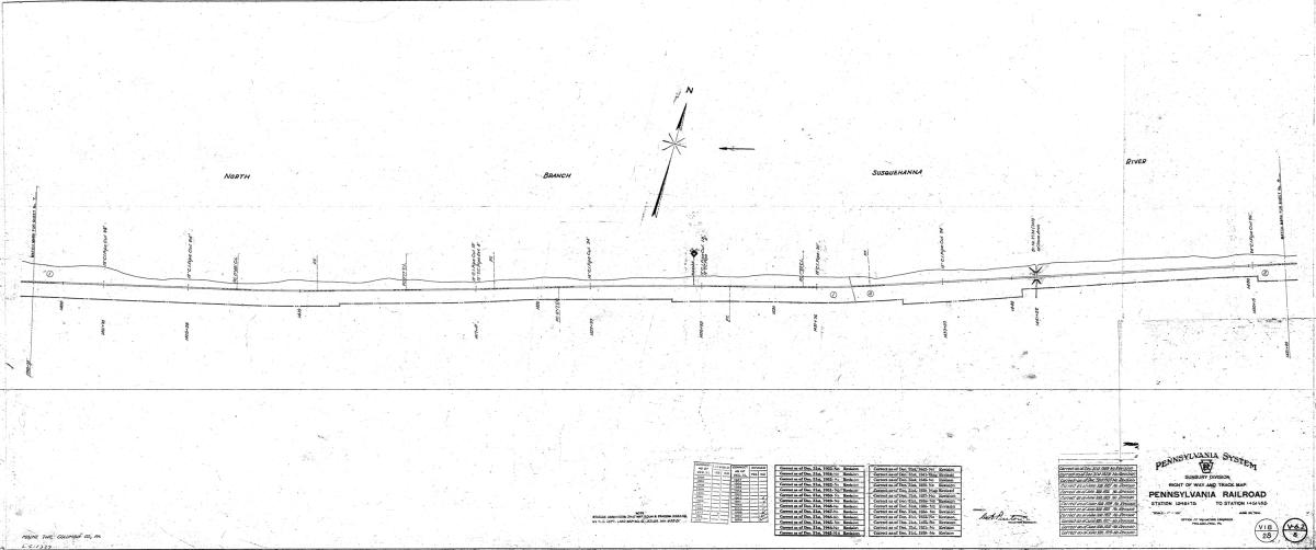 PRR Right of Way and Track Map: Sunbury Div, Future D&H Pennsylvania ...