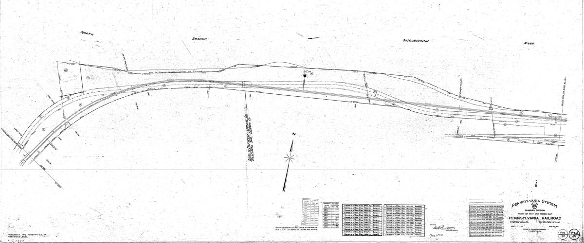 PRR Right of Way and Track Map: Sunbury Div, Future D&H Pennsylvania ...