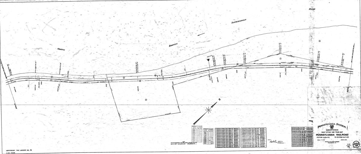 PRR Right of Way and Track Map: Sunbury Div, Future D&H Pennsylvania ...