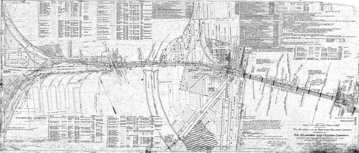 1916 D&H Track Chart: Saratoga Div Green Island Branch, Map Variant 01 ...