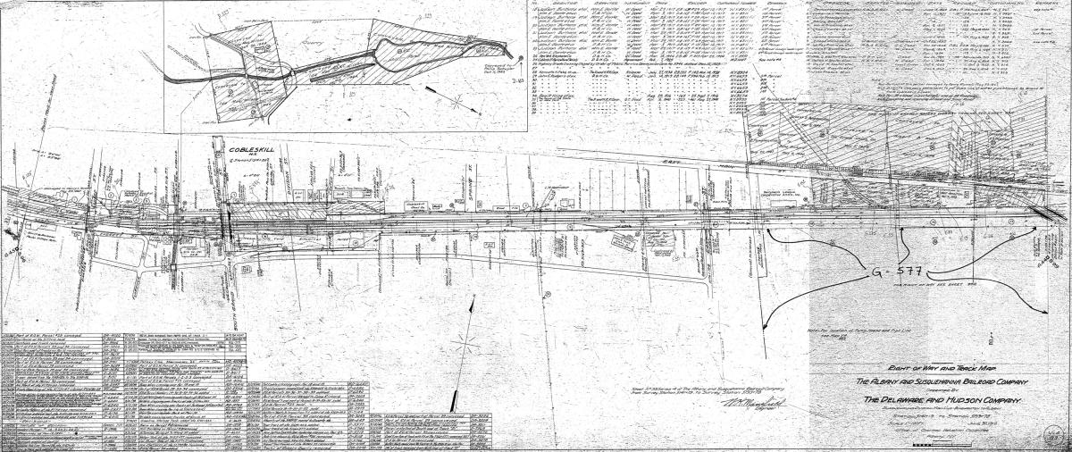 1916 D&H Track Chart: Susquehanna Div Main Line Binghamton to Albany ...