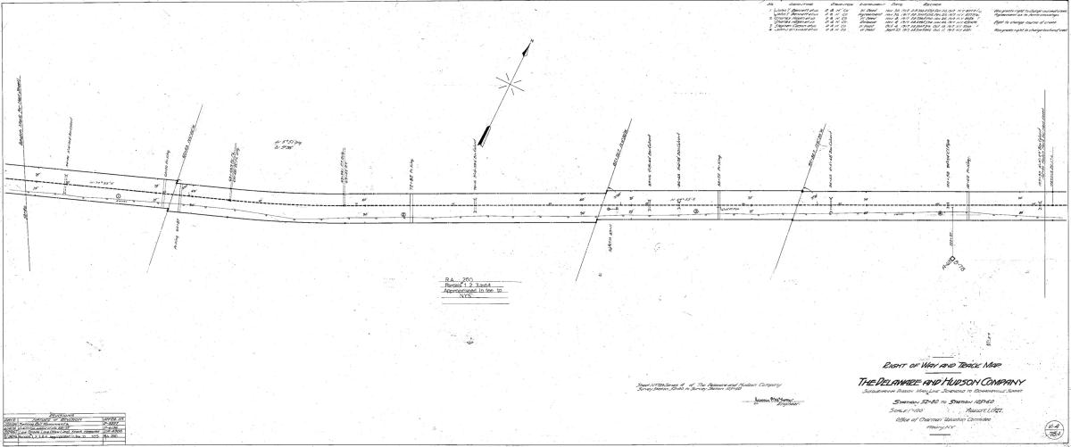 1922 D&H Track Chart: Susquehanna Div Main Line Schenevus to ...