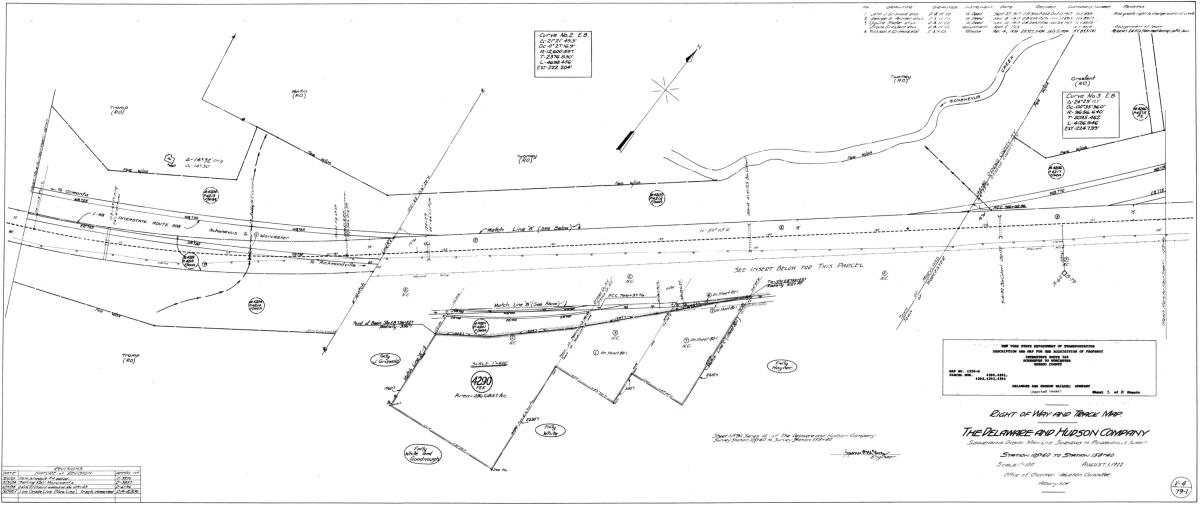 1922 D&H Track Chart: Susquehanna Div Main Line Schenevus to ...