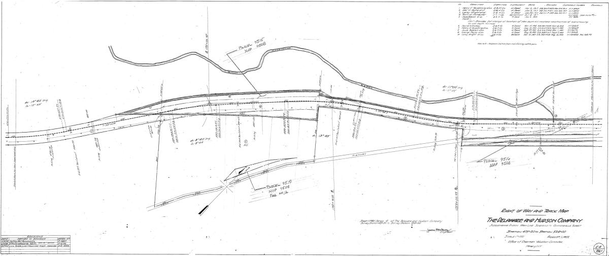 1922 D&H Track Chart: Susquehanna Div Main Line Schenevus to ...