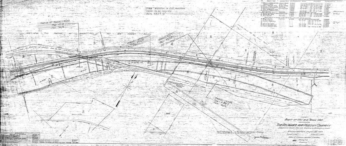 1922 D&H Track Chart: Susquehanna Div Main Line Schenevus to ...